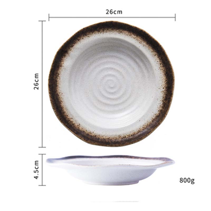 FANCITY Japanese Pasta Plate Soup Plate Ceramic St... – Grandado