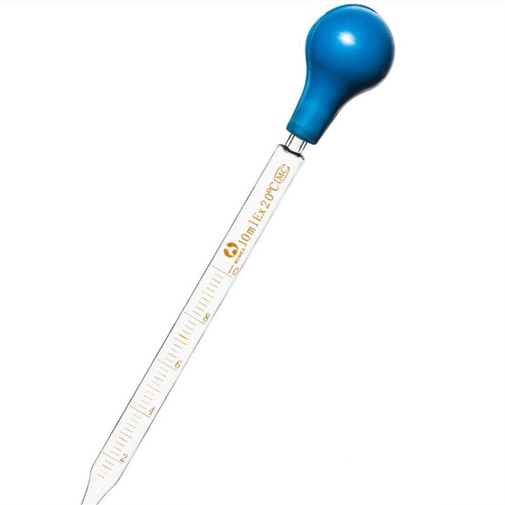 Glass pipette with rubber bulb laboratory chemistr... – Vicedeal
