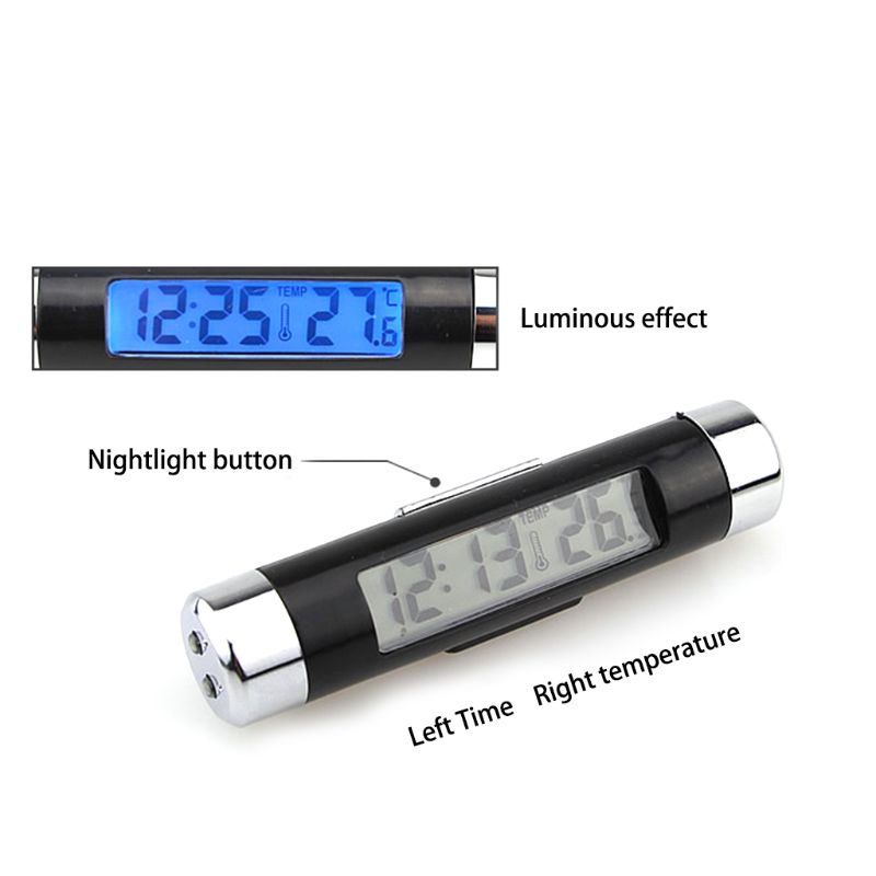 Auto Air Outlet Thermometer Elektronische Uhr LED ... – Vicedeal
