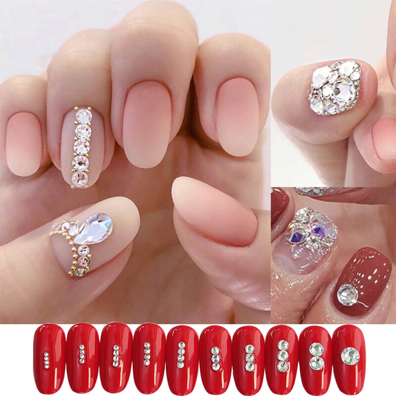 100pcs / lot Nail Art rhinestone white crystal cle... – Vicedeal