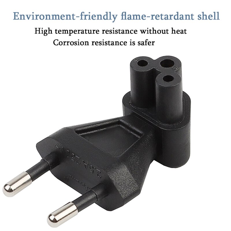 2-Pin Eu Male To Iec 320 C5 Female Ac Adapter 2.5A... – Grandado