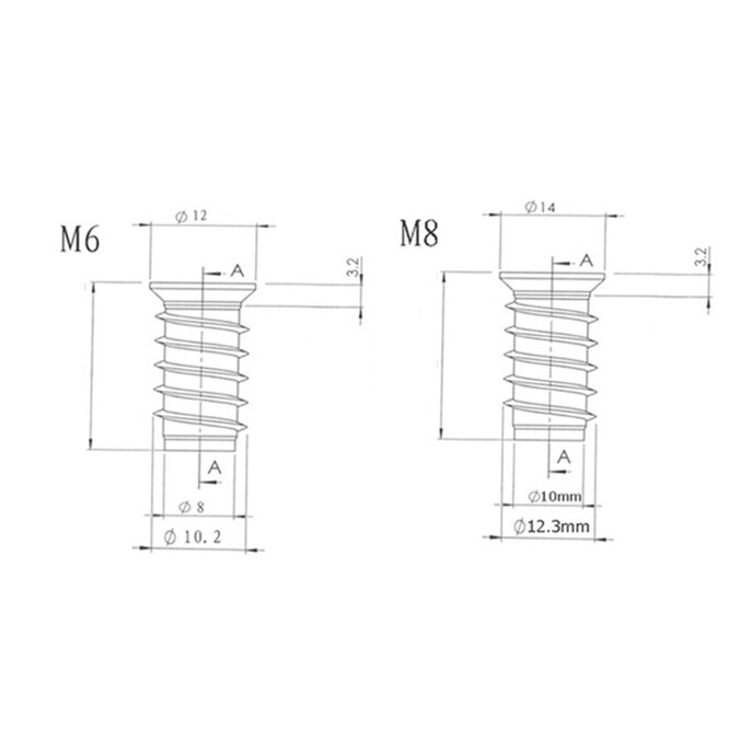 50pcs M6 M8 10-25mm en alliage de Zinc à l'intérie... – Grandado