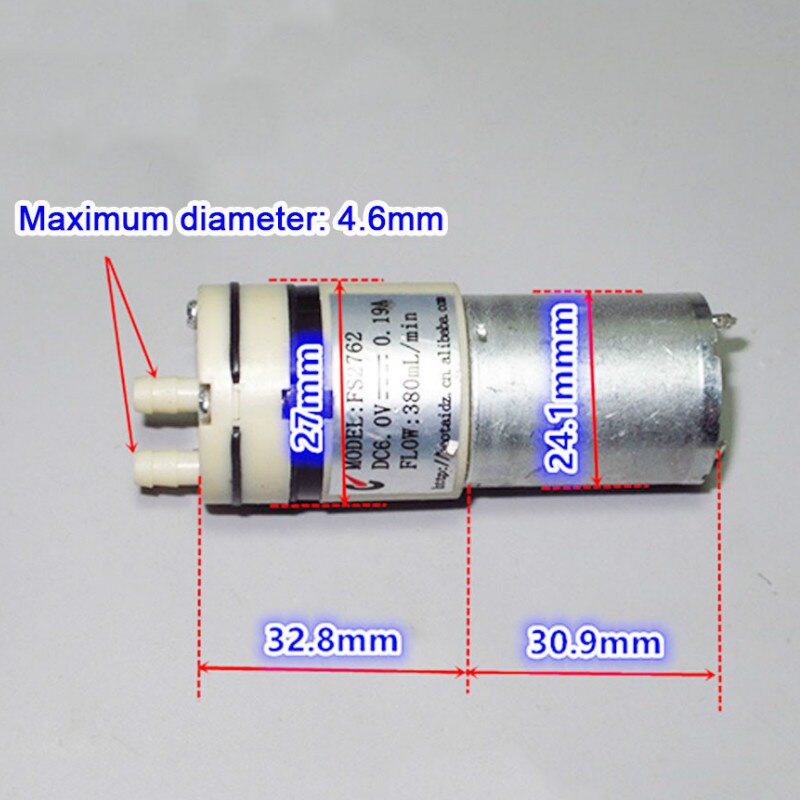 Micro Mini 370 Waterpomp Dc 3.7V 5V 6V 380 Mlpm Gr... – Grandado