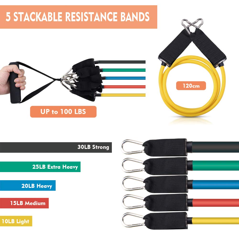 Juego de bandas de resistencia para ejercicio musc... – Grandado