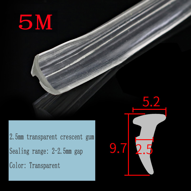 5M Window Glass PVC Transparent fixed Seal Dustpro... – Grandado
