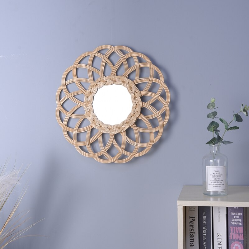 Rotan Innovatieve Art Decoratie Make-Up Spiegel Dr... – Grandado