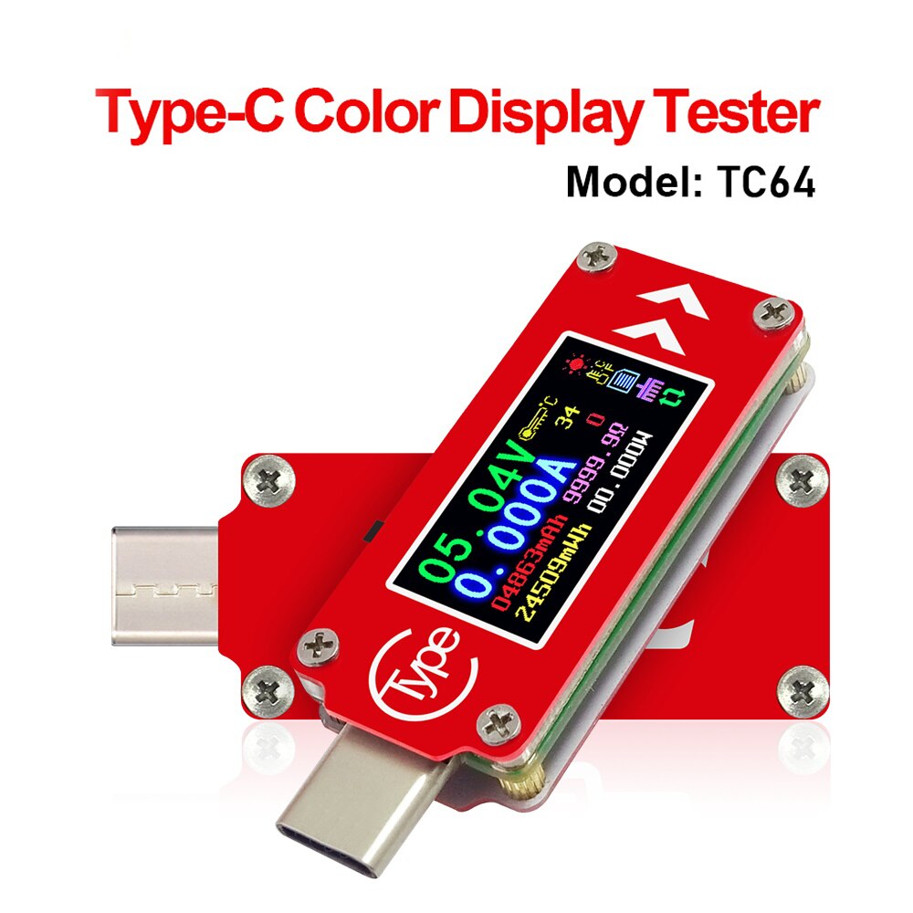 TC64 Type-C color LCD USB Tester Voltmeter ammeter... – Grandado