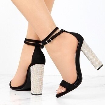 Dames hakken enkelband pumps vierkante hakken dame... – Vicedeal