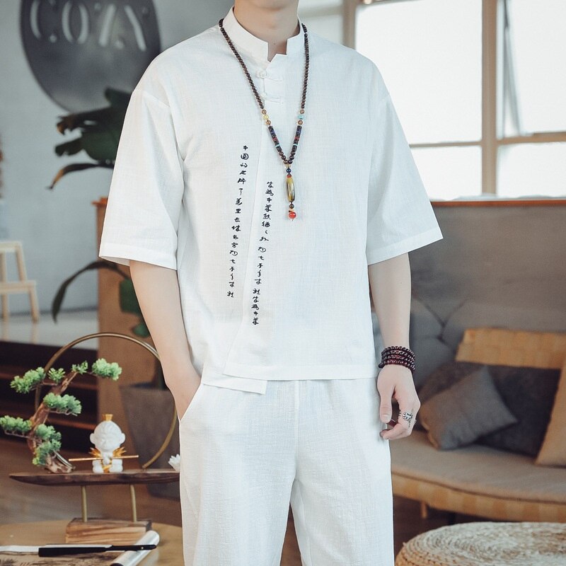 Chinese Style Linen Tang Suit Clothes Men Traditio... – Vicedeal