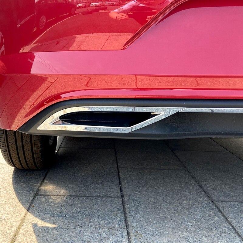 3Pcs Car Silver ABS Tail Throat Exhaust Pipe Muffl... – Grandado