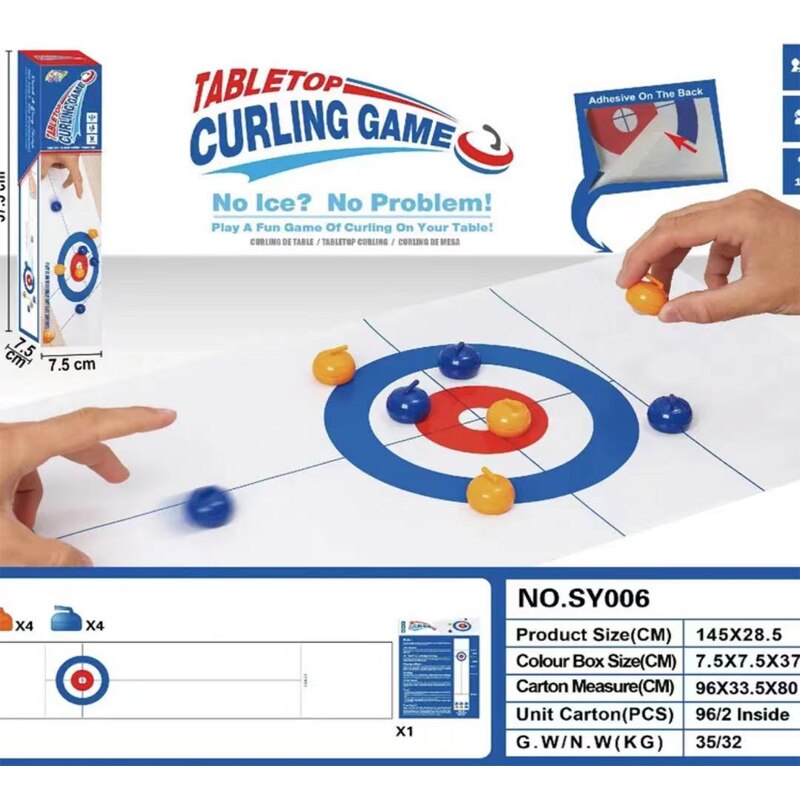 Tabletop Curling Game Compact Curling Family Games... – Grandado