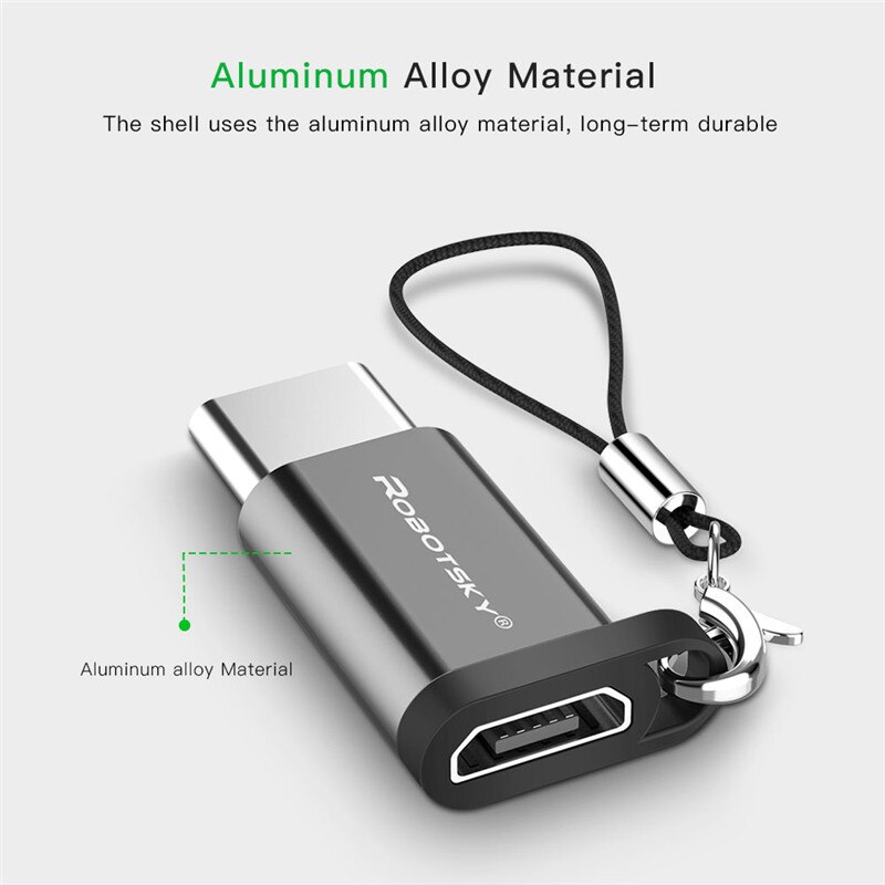 Robotsky USB Type-C to Micro USB Adapter Male to F... – Grandado