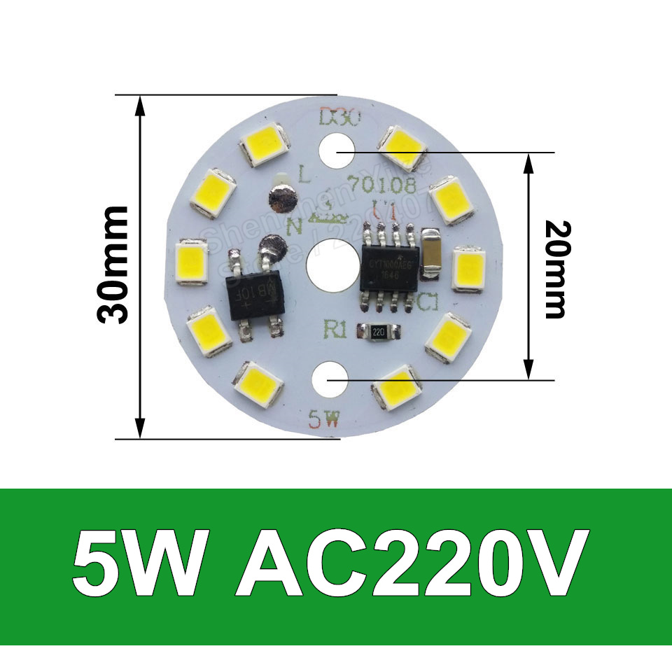 10pcs Ac 220v Led Pcb SMD2835 3w 5w 7w 9w 12w 15w Integrated Ic Driver 10pcs-ac-220v-led-pcb-smd2835-3w-5w-7w-9w-12w-15w-integrated-ic-driver
