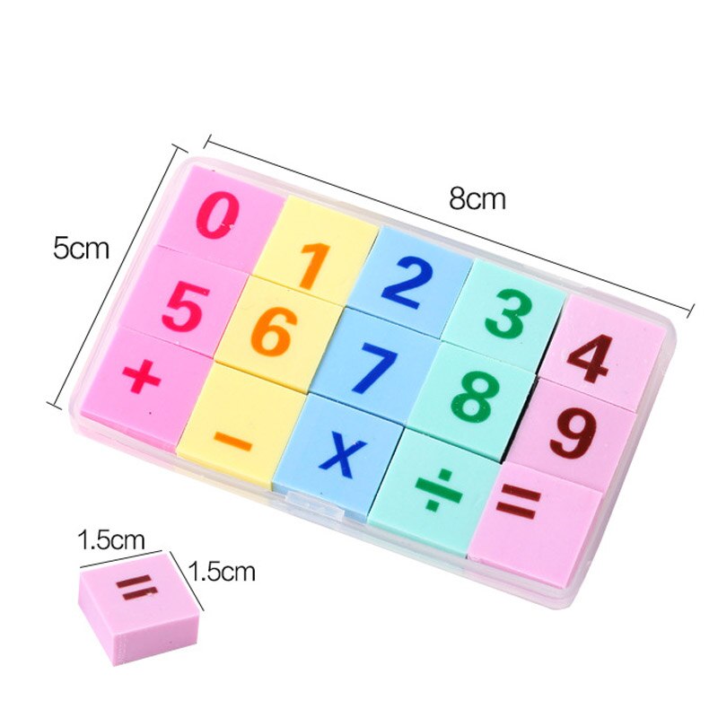 15 PCS Number Modeling Pencil Rubber Erasers Erase... – Vicedeal