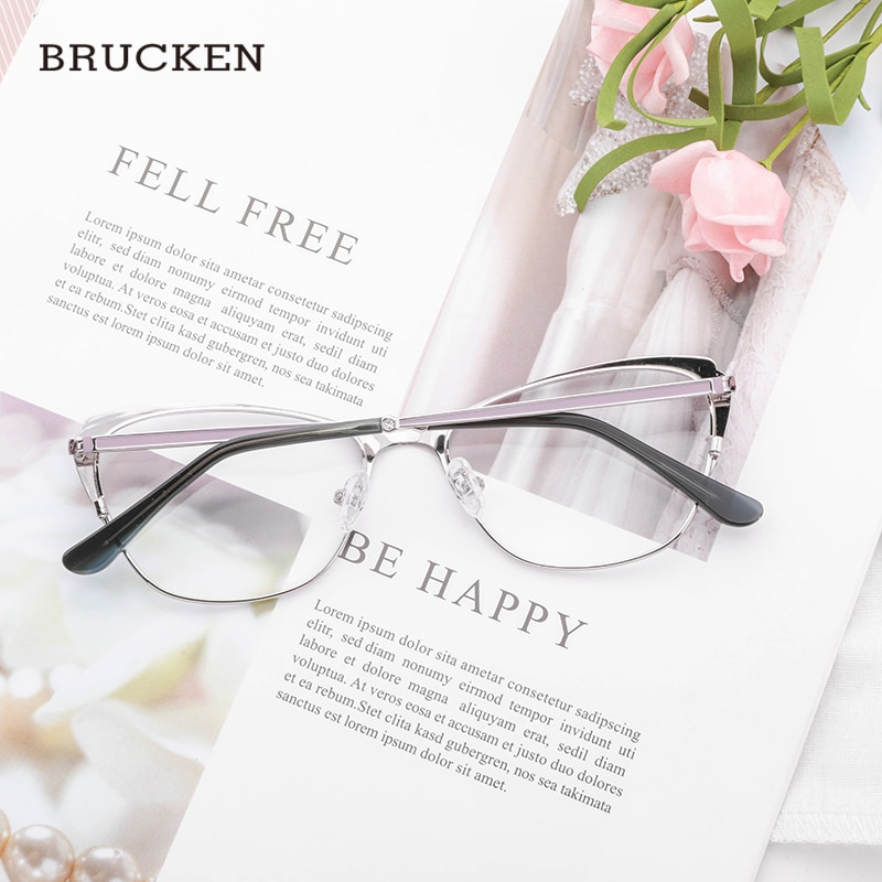 Metal Women Eyeglasses Frame Cat Eye Spectacles Pr... – Vicedeal