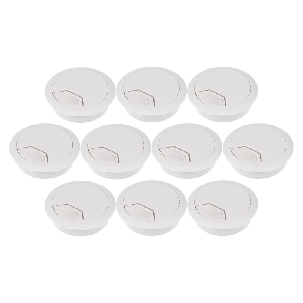 12pcs Cable Hole Cover Grey White 50mm Diameter Pl... – Grandado