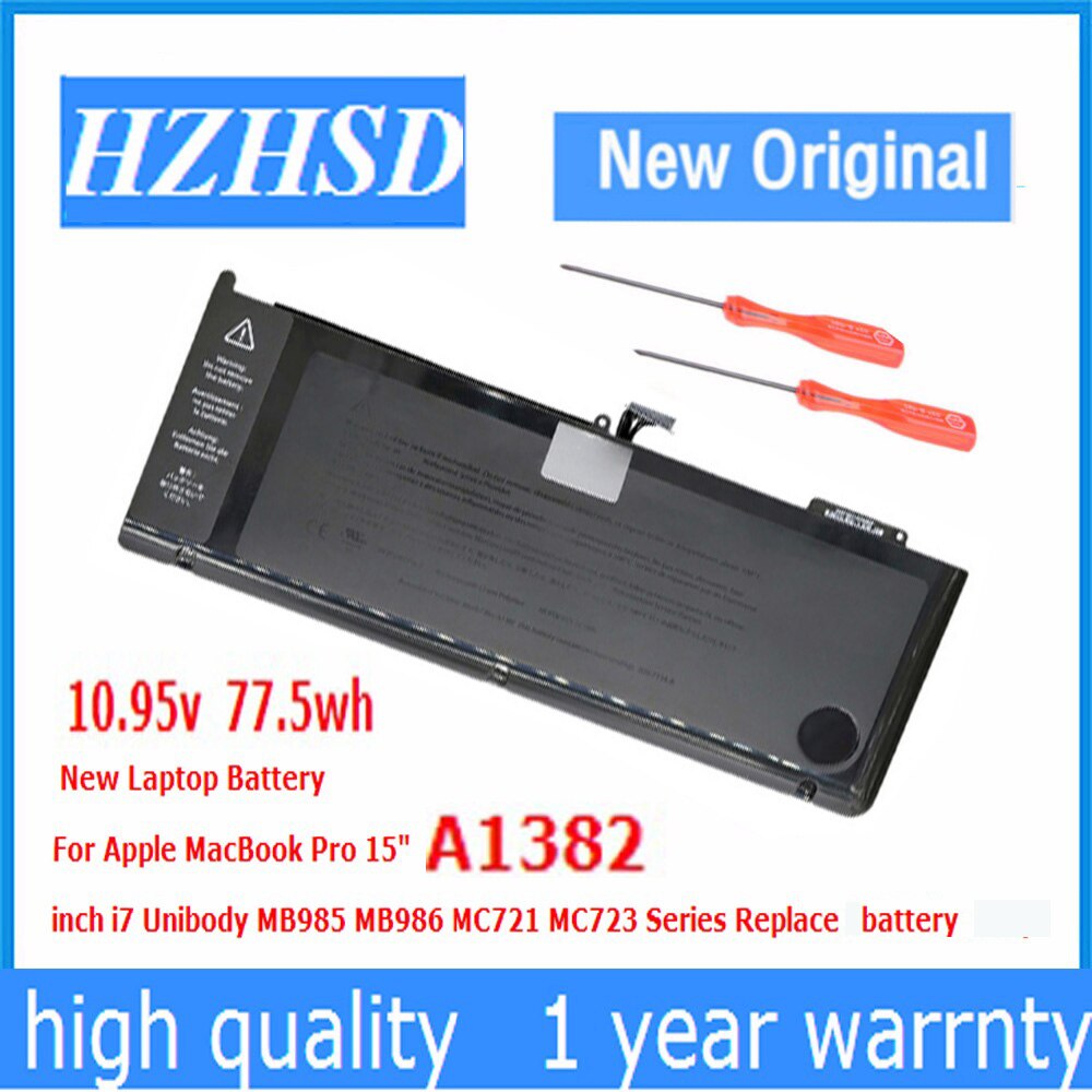 10.95v 77.5Wh Original A1382 Laptop Battery for AP... – Grandado
