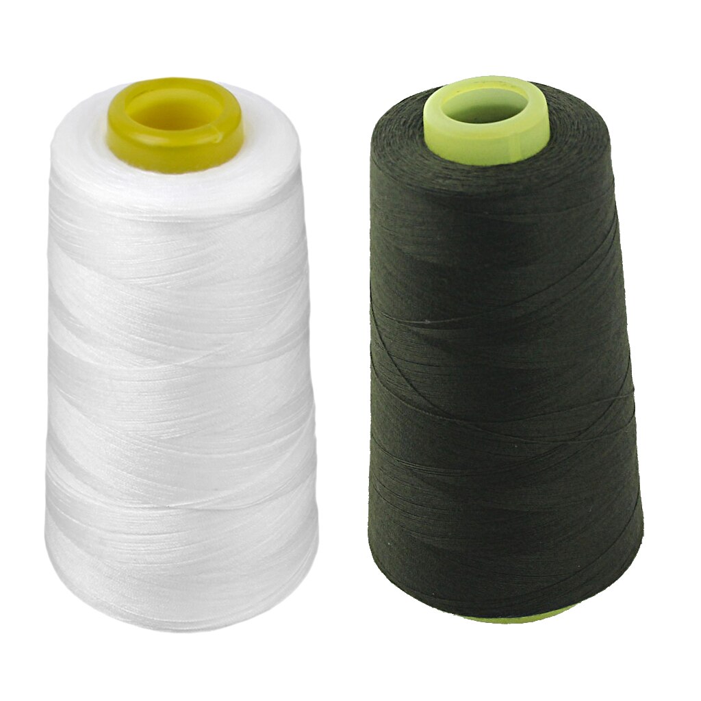 Conos de hilo de coser de poliéster negro blanco p... – Grandado