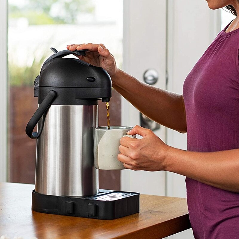 2.2 Liter Thermal Coffee Carafe with Pump/Stainles... – Vicedeal