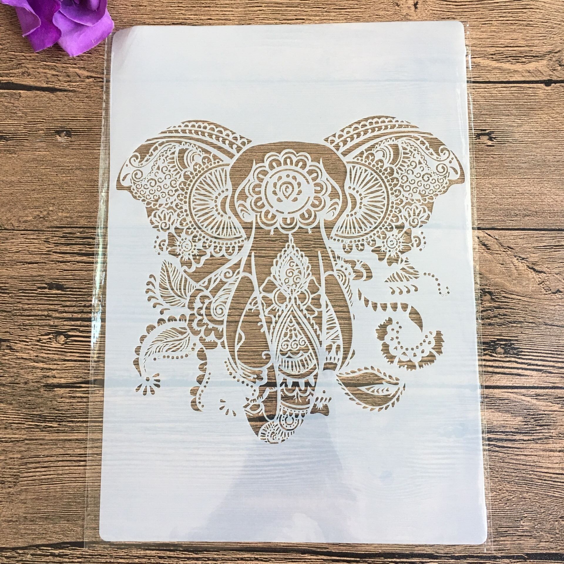 Olifant Mandala A4 Decoratieve Stencils 29*21Cm Di... – Vicedeal