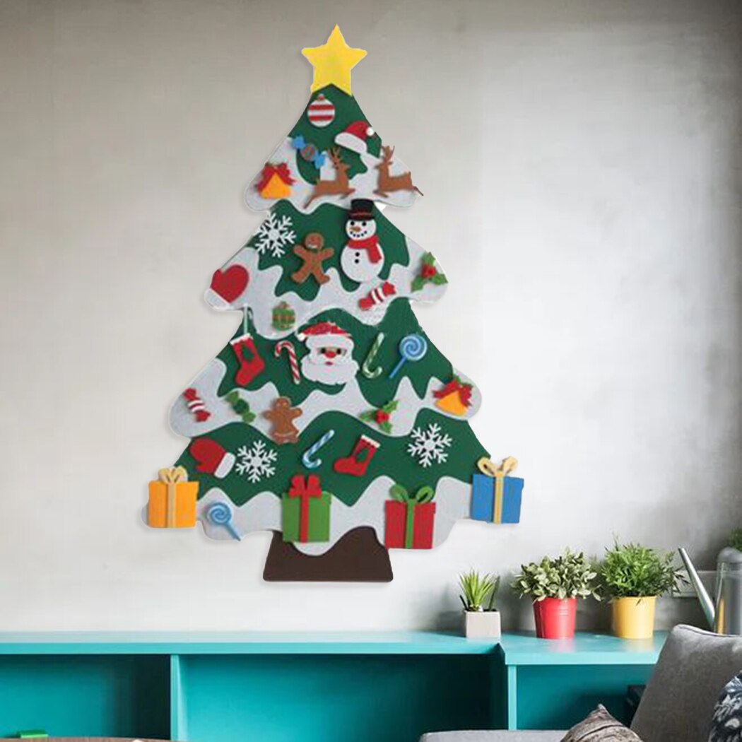 Kids Diy Vilt Kerstboom Vrolijk Kerstfeest Decorat... – Vicedeal