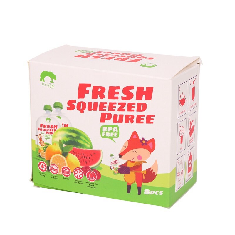 8 Pcs/pack Baby Food Squeeze Storage Double Zipper... – Grandado
