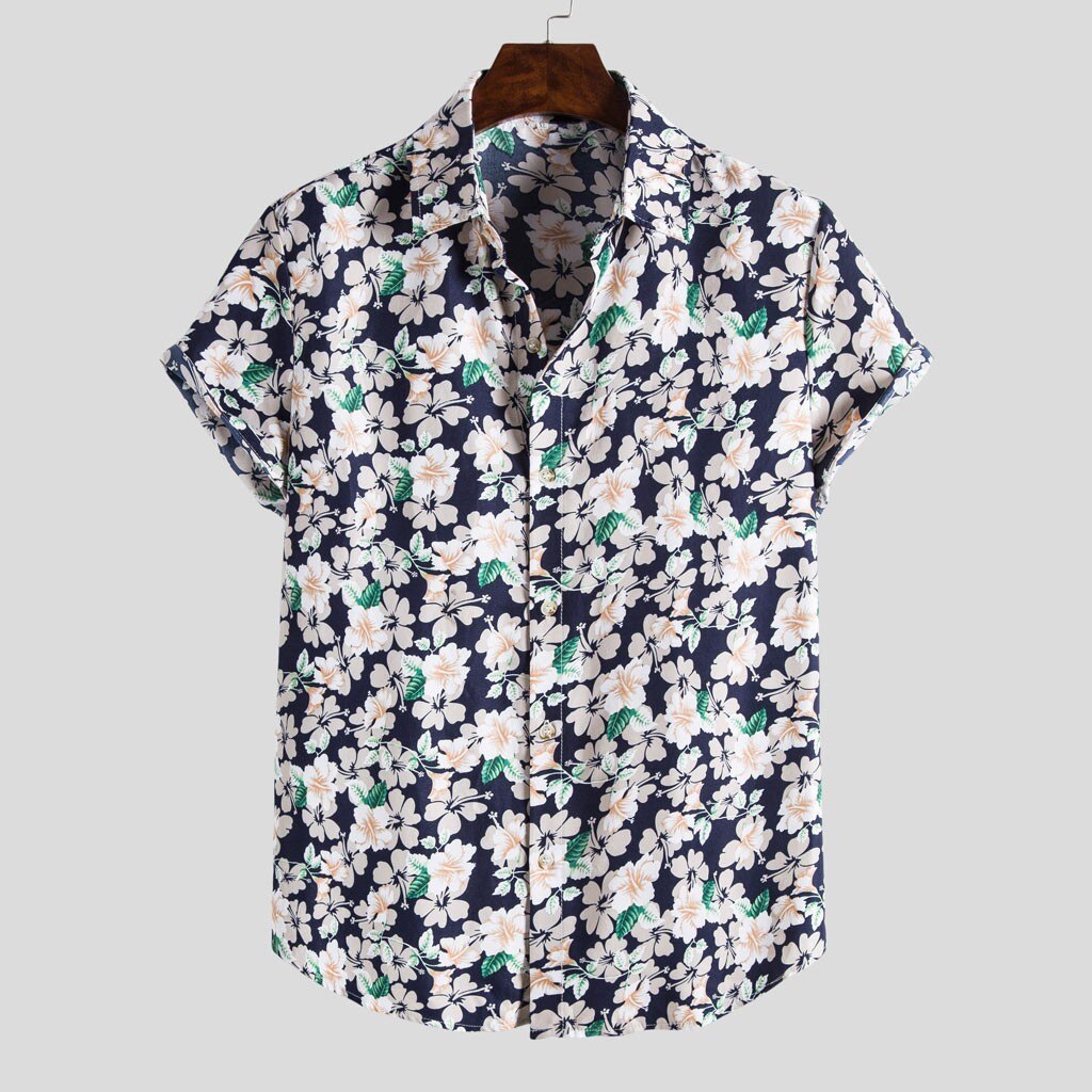 Printing Hawaiian Short Sleeve shirts for men Mens... – Vicedeal