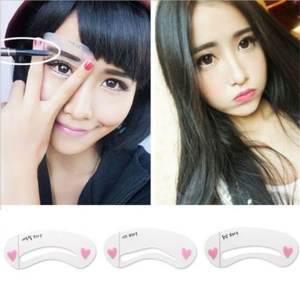 3 Styles Grooming Eyebrow Stencil Kit Shaping DIY ... – Vicedeal