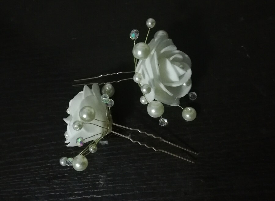 Bridal Haarspelden, SET Van 2 Haarspelden Met Roze... – Grandado