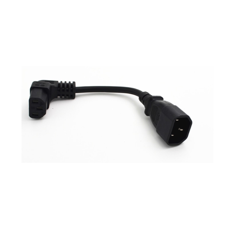 1pc Right angle IEC 320 C14 Male to C13 Female PLu... – Grandado