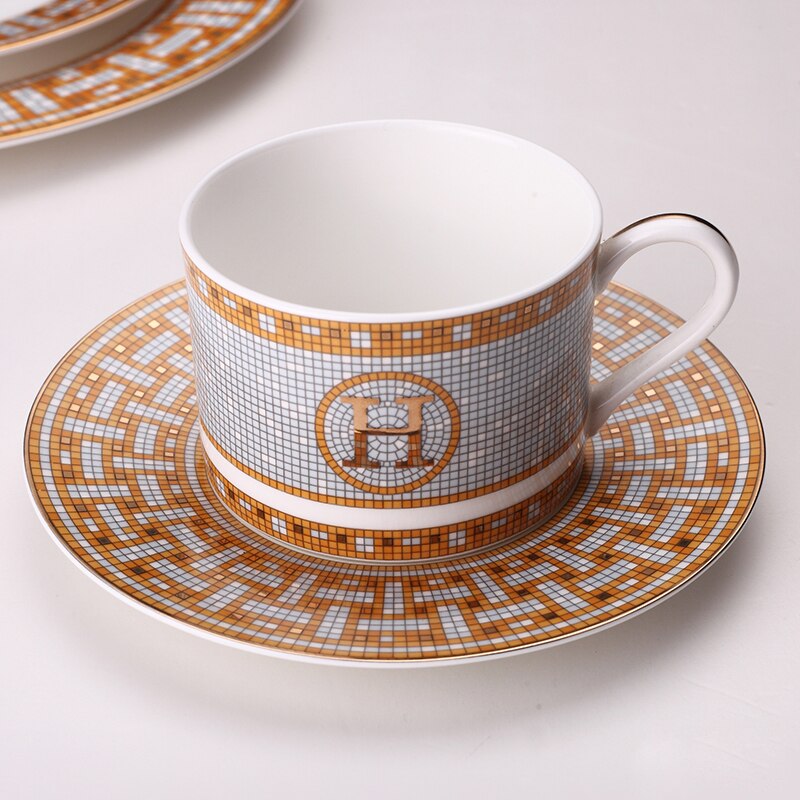 European Bone China Geometric Dinner Plate Phnom P... – Vicedeal