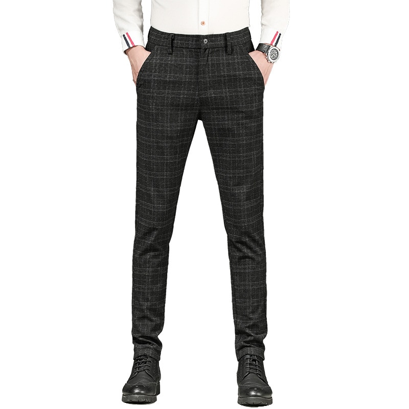 100% Plaid Pant Formal Wedding Mens Slim Fit Suit ... – Vicedeal