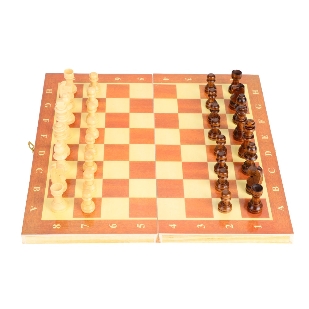 Chess Game Table Portable Wooden Chessboard Foldin... – Grandado