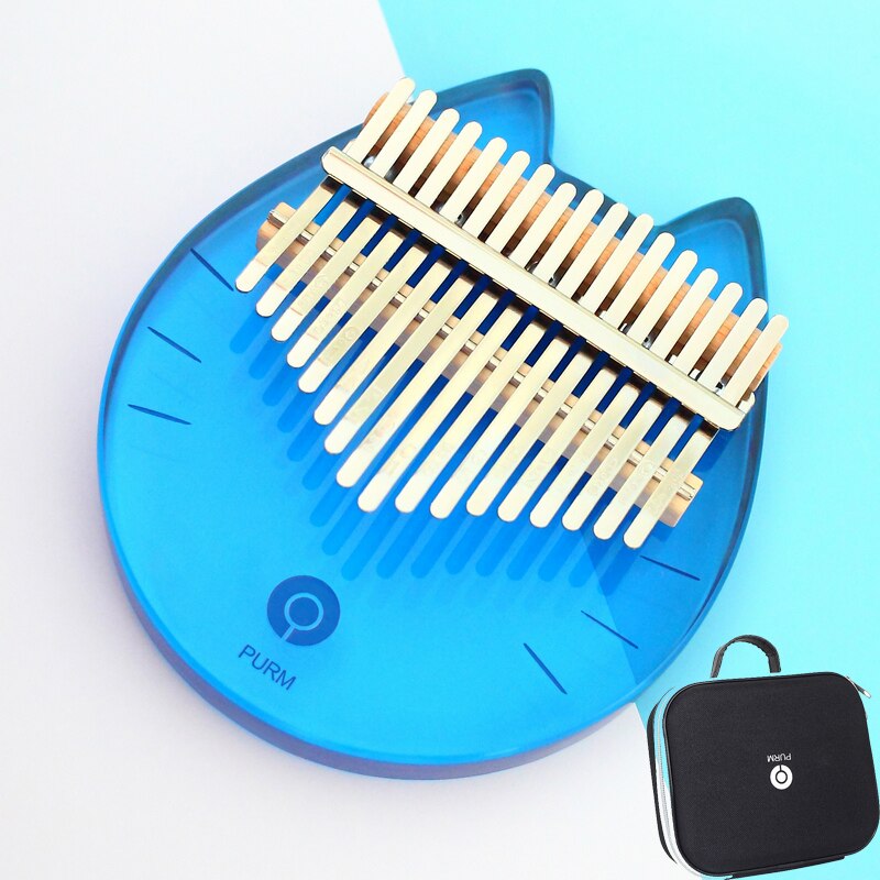 Purm blue crystal 17 tangent kalimba akrylpiano 17... – Grandado