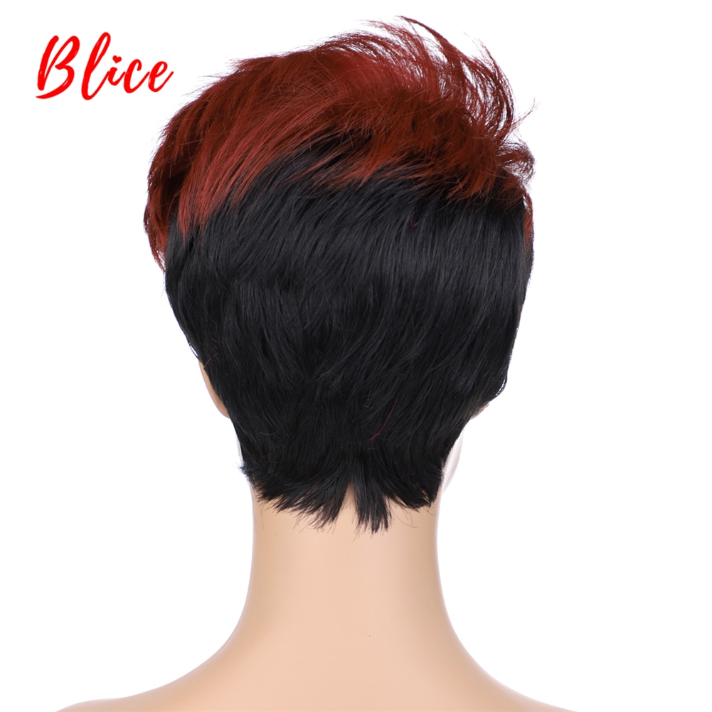 Blice Synthetic Hair Mix Color Wigs Short Natural ... – Grandado