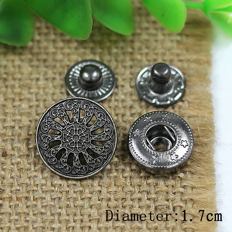 10pcs 17mm Round Metal Snap Fastener Poppers Press... – Grandado