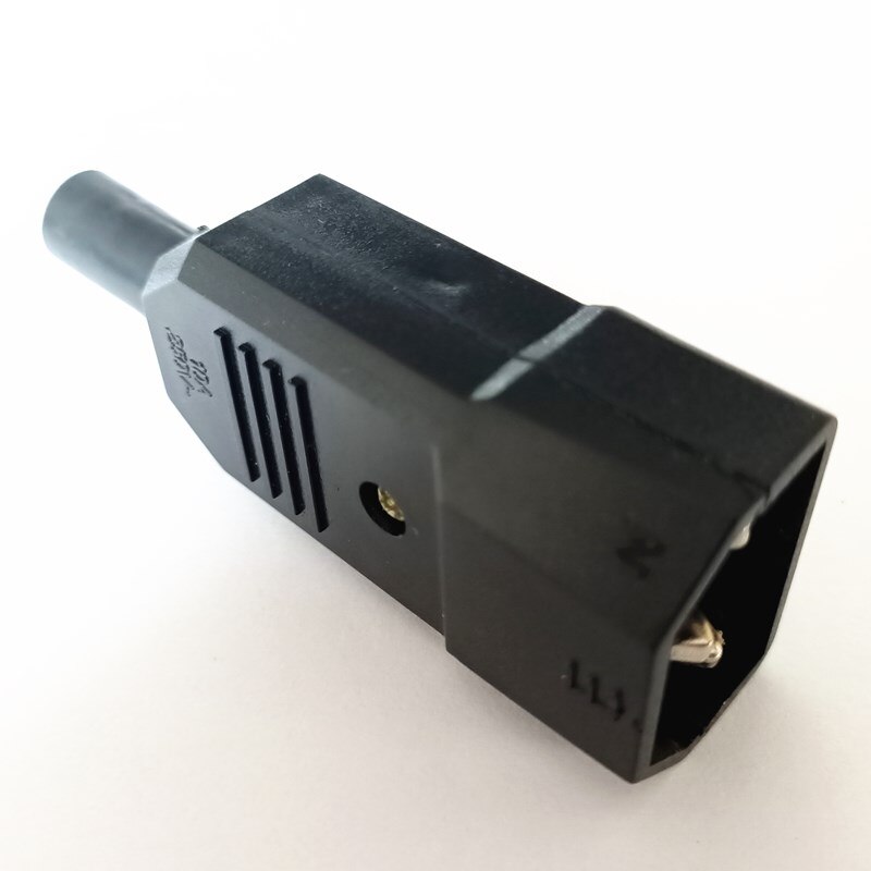10A 250V Black Male Plug Rewirable Power Connector... – Grandado