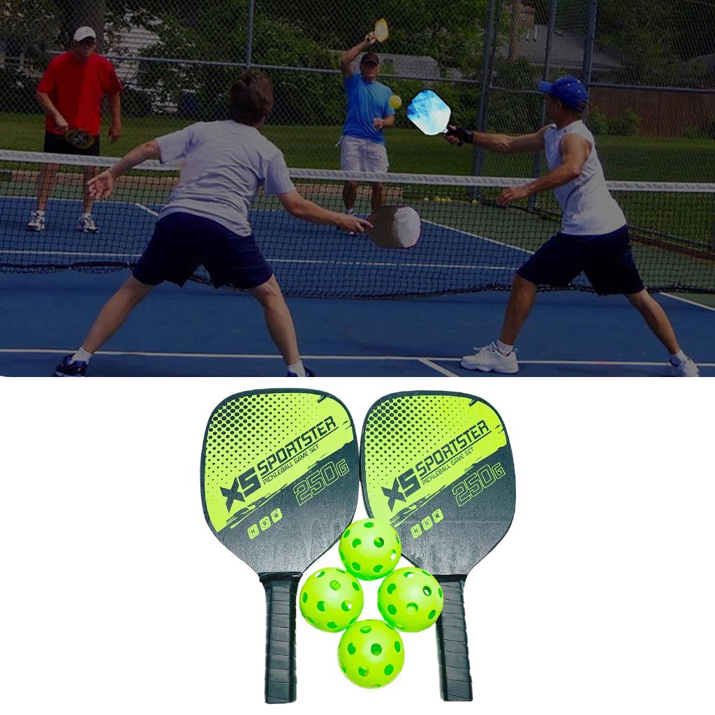 Pickleball Paddle Set Lightweight Wood Rackets Saf... – Grandado