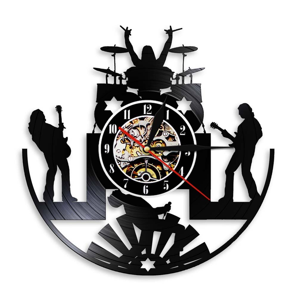 Rock Band Music Group Wall Clock Modern LED Night ... – Vicedeal