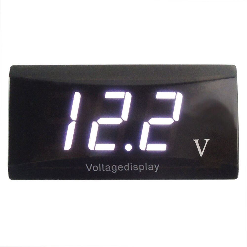 12V Motorcycle Digital LED Display Voltmeter Waterproof & Antifreeze ...