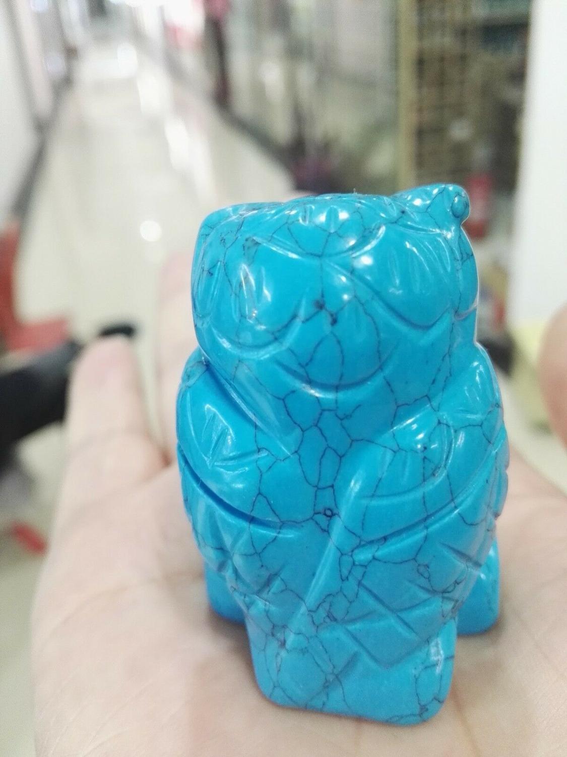 Turquoise owl ornaments – Grandado