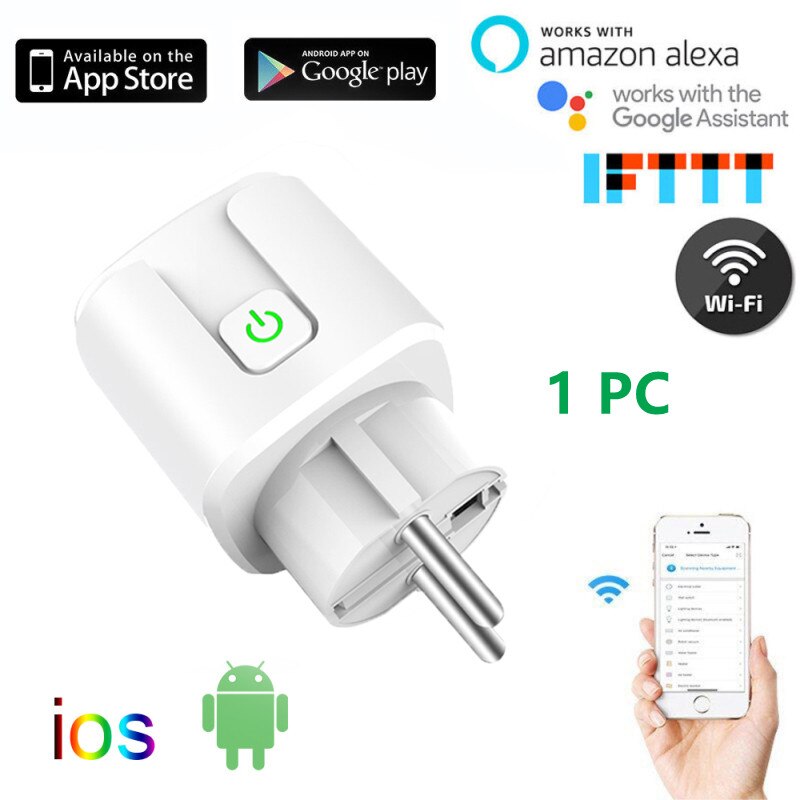 16A EU Smart Home Wifi Power Plug With Monitor Sma... – Vicedeal