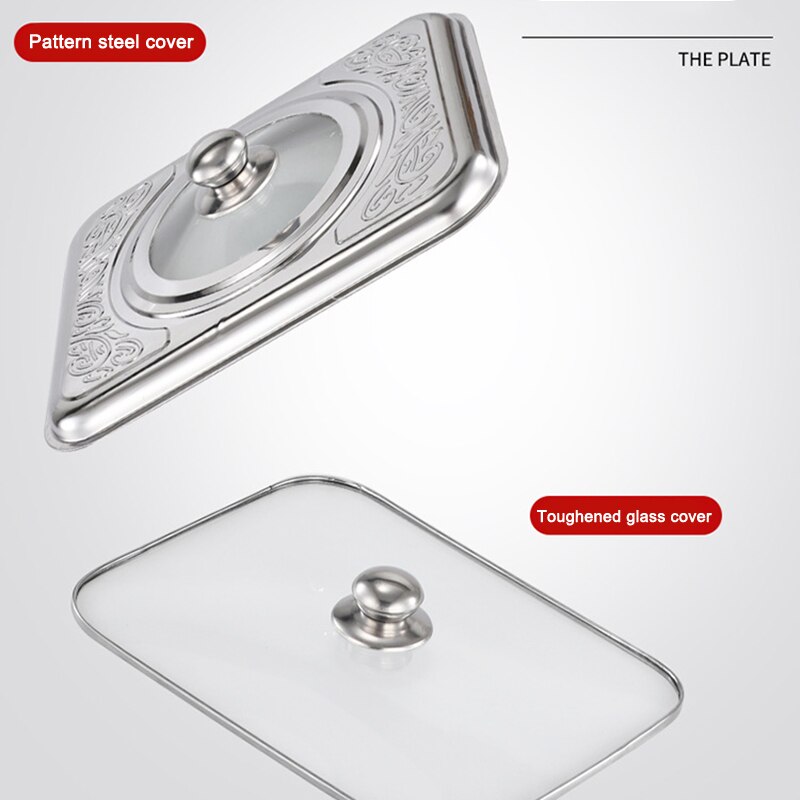 Stainless Steel Chafing Dishes Pan Rectangular Wit... – Grandado