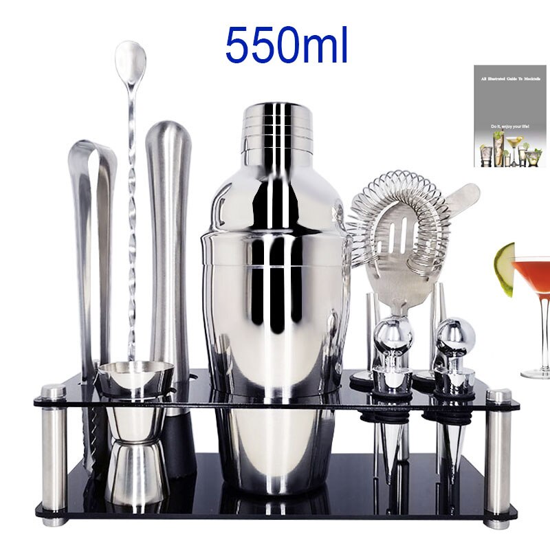 Bar Tool Set 550/750ml Tong Spoon Jigger Kit Muddl... – Grandado