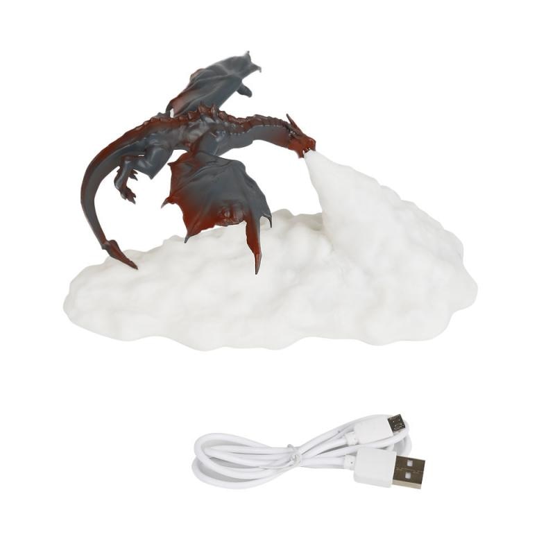 LED Dragon Spit Fire Lamps 3D Print Night Light Fo... – Grandado