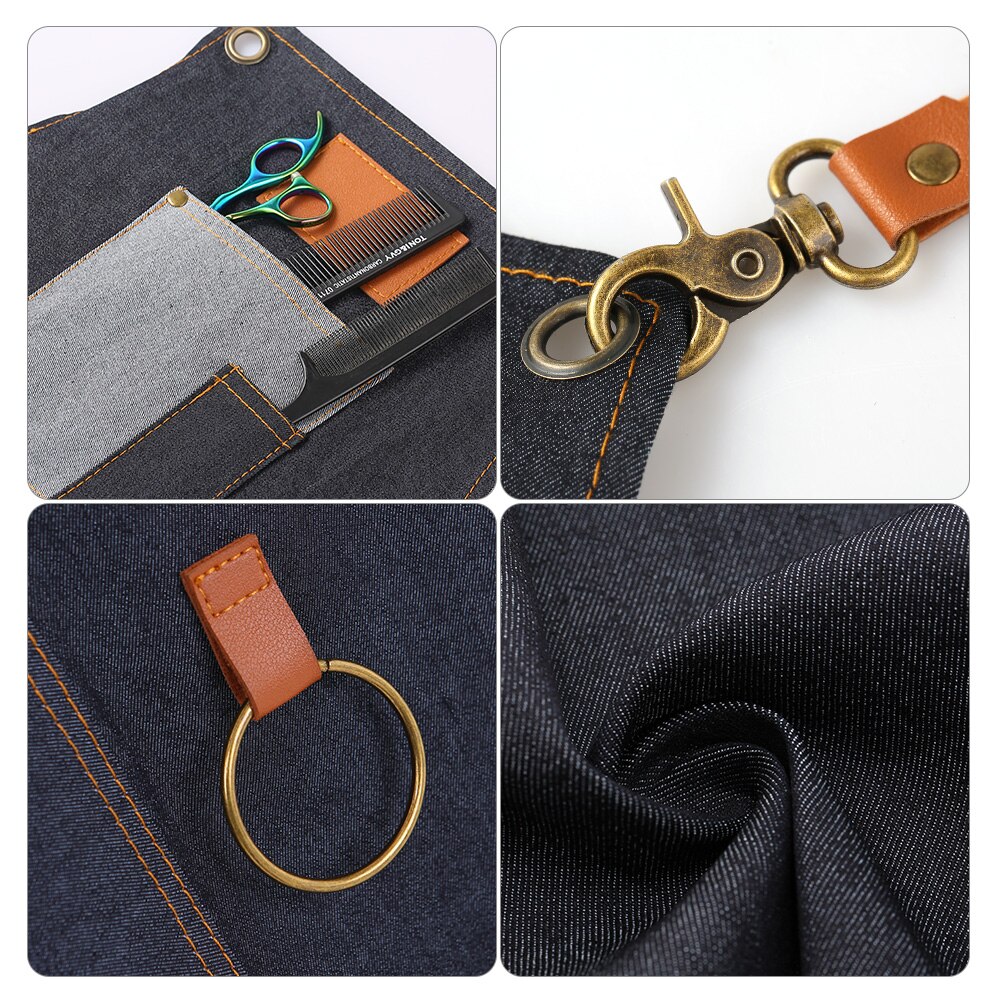 Hair Dresser Salon Apron with 5 Pockets Hairdressi... – Grandado