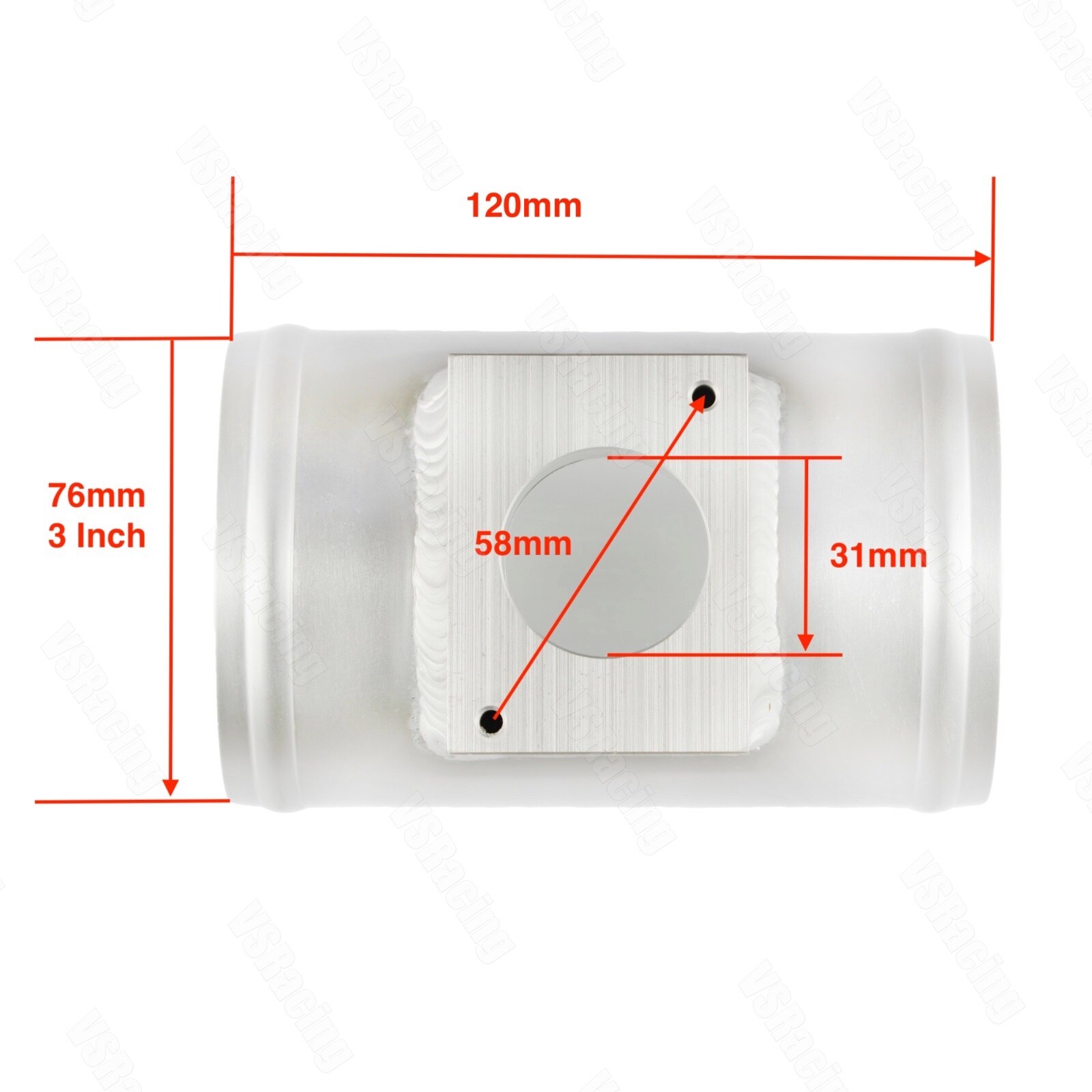 Car Aluminium Mass Air Flow Sensor Adapter MAF Air... – Grandado
