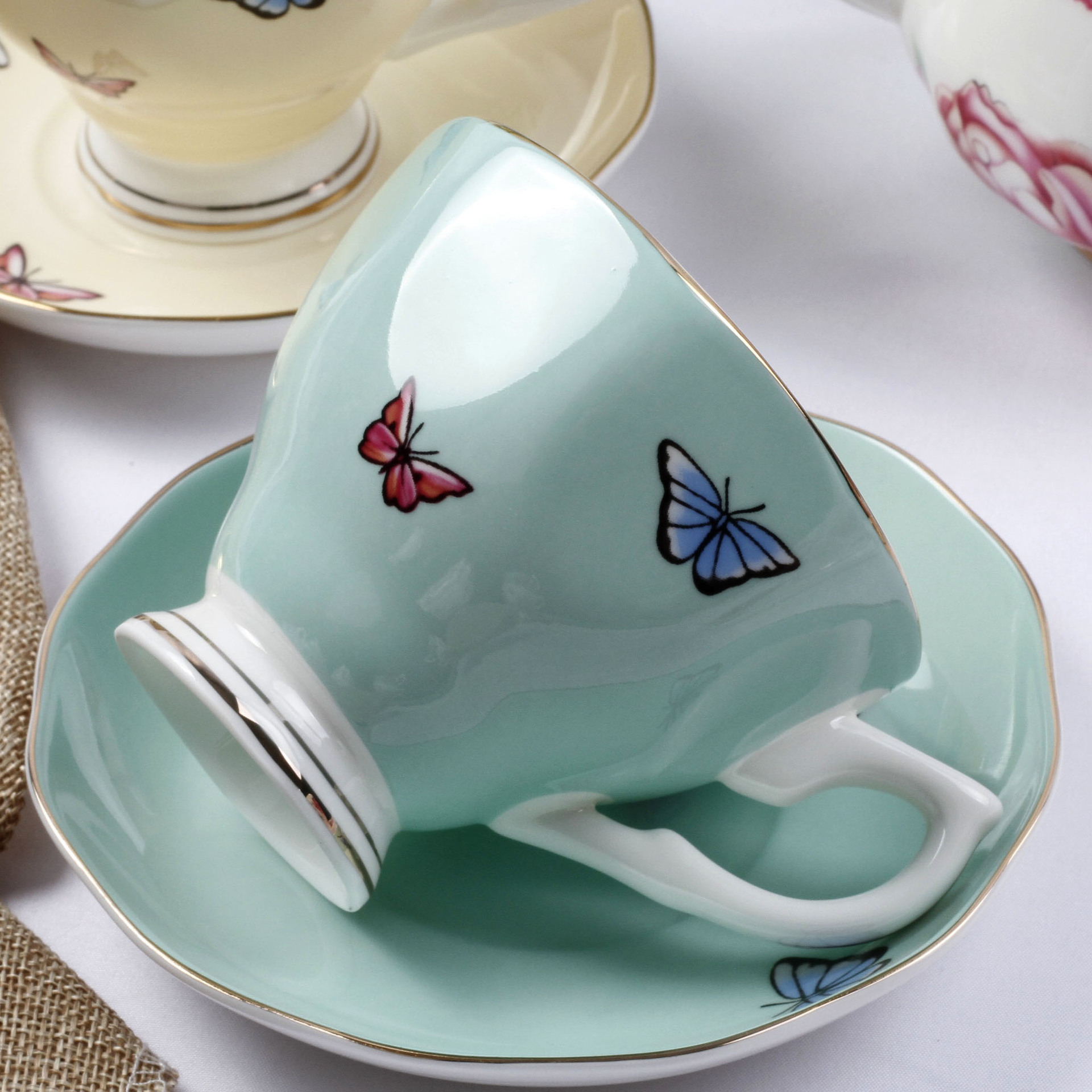 Bone China Koffie Kop Schotel Set Office Afternoon... – Vicedeal