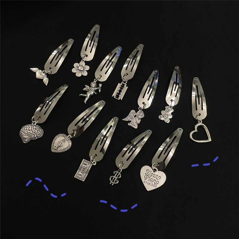 Vintage Punk Simple Metal Hair Clips BB Clip Diy H... – Vicedeal