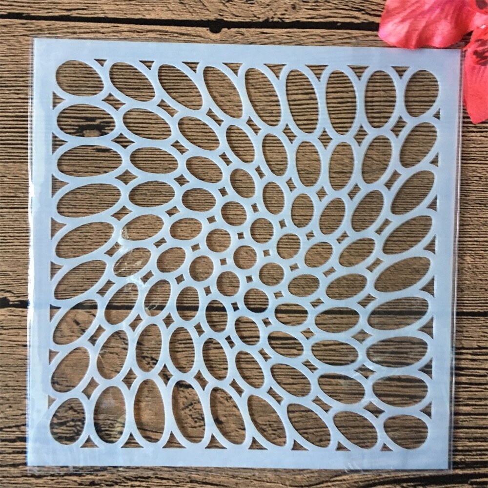 9Pcs/Set 13cm Oval Geometry Circle Grid DIY Layeri... – Vicedeal